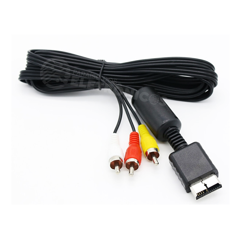 Cabo AV Áudio E Vídeo Para Playstation Ps1, Ps2, Ps3 Reforçado LL-033 ...