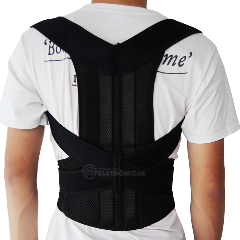 Cinta Colete Reforçada Corretor Postura Ergonômica Abdominal Coluna ...