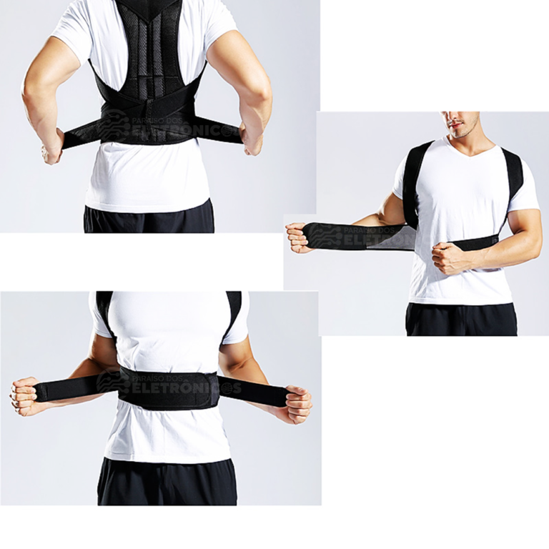 Cinta Colete Reforçada Corretor Postura Ergonômica Abdominal Coluna ...