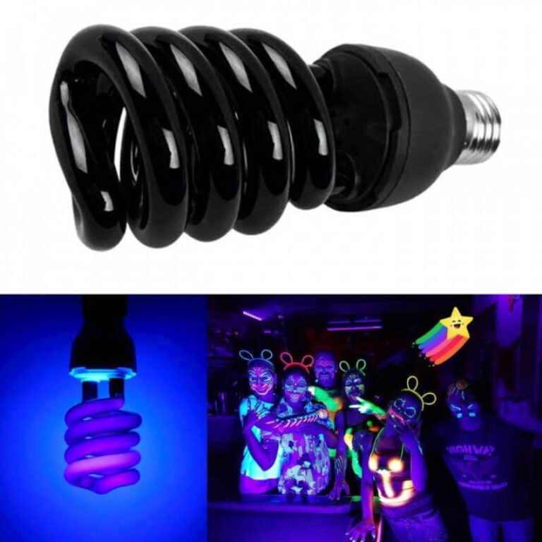 Kit 5 Lâmpadas Luz Negra Fluorescente Neon Ultra-Violeta 28w 110v E27 ...
