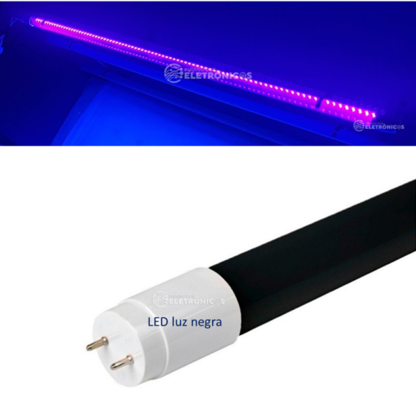 Lâmpada LED Tubular 120cm Luz Negra Efeito Neon Para Decoração 18W ...