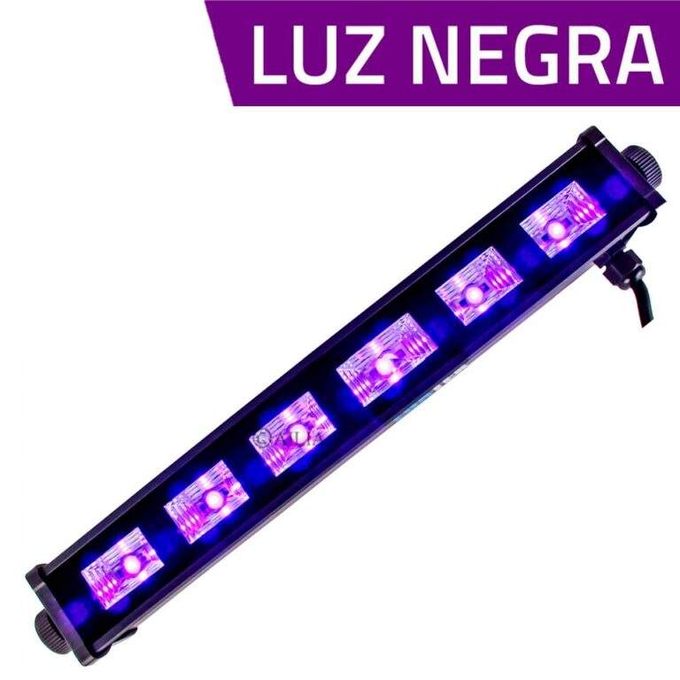Luz Negra Ultravioleta UV Barra De 6 LEDs Efeitos De Iluminação ...