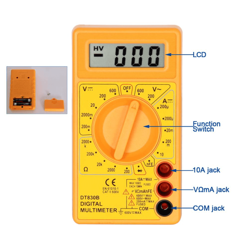 Multímetro Digital Com Cabo Essencial Para Profissionais De Tecnologia ...