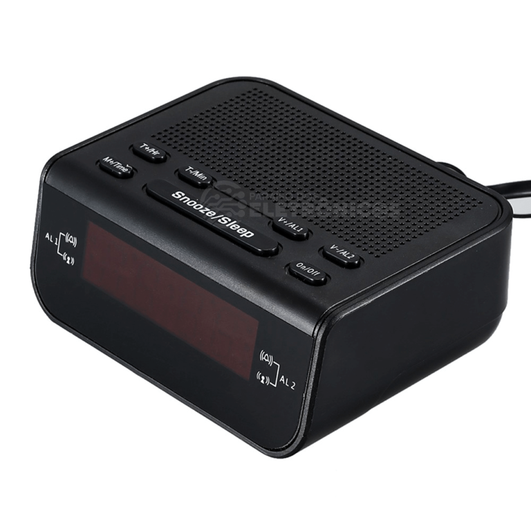 Rádio Relógio Digital Despertador AM/FM De Mesa Com Alarme Display LED ...