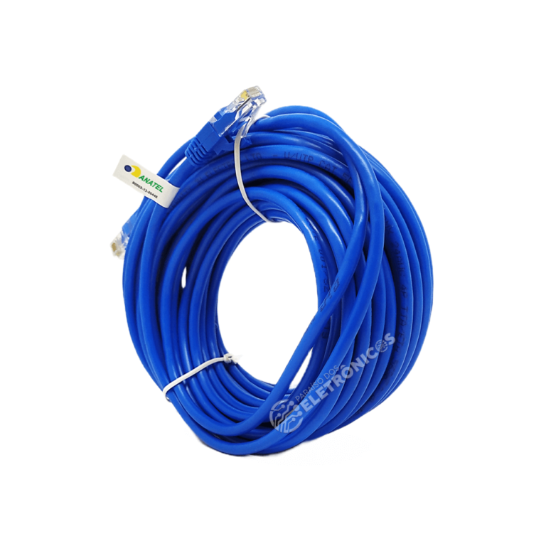 Cabo De Rede CAT5E 15 Metros Ethernet Lan Rj45 Com Super Qualidade ...