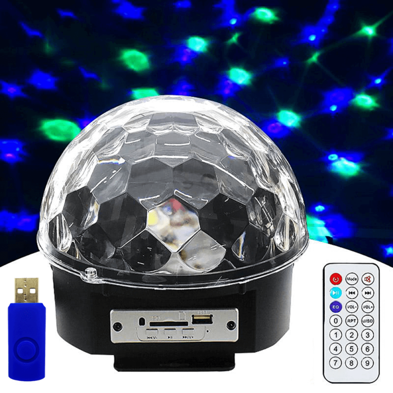 Super Globo Bola Maluca Cristal 9 LED 3OW RGB Iluminação Para Festa ...