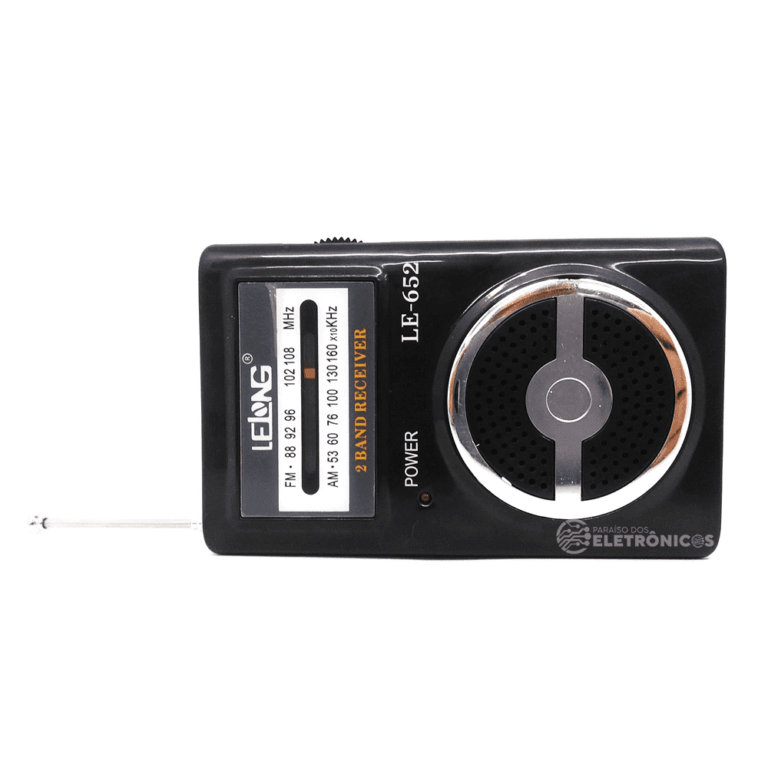 Rádio Portátil Analógico AM / FM Com Fone de Ouvido Preto – LE652 ...